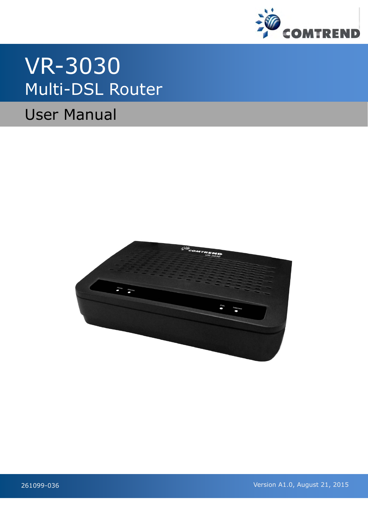 Comtrend Corporation VR-3030 User manual | Manualzz