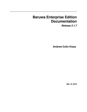 Baruwa Enterprise Edition Documentation | Manualzz