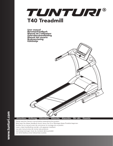 Tunturi T40 Treadmill User Manual | Manualzz