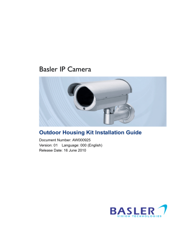 Basler IP Camera Outdoor Housing Kit Installation Guide | Manualzz