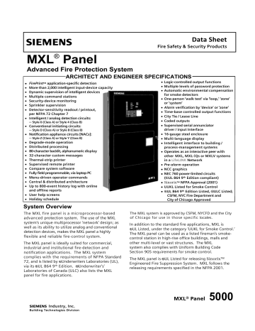 Siemens MXL® Panel | Manualzz