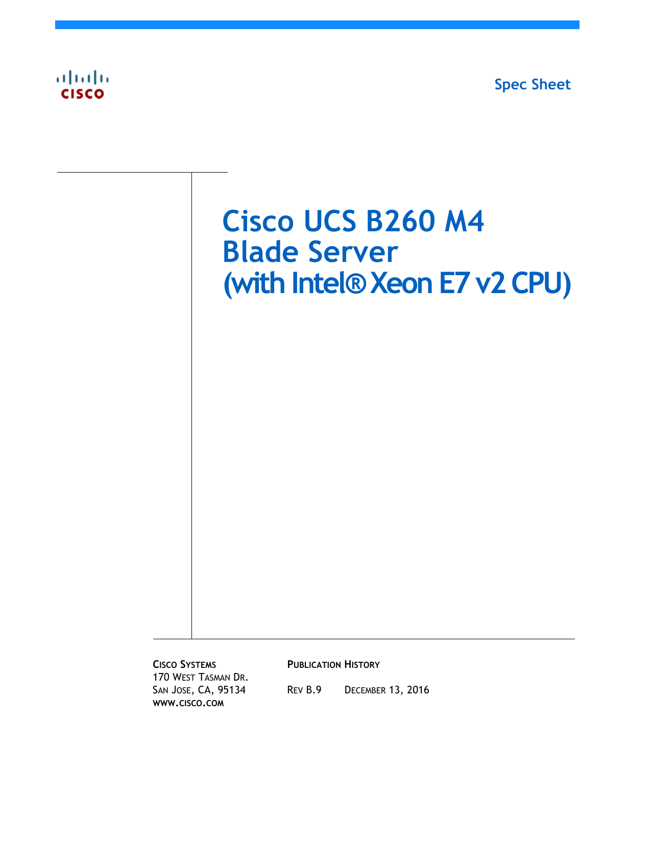 Cisco UCS B250 M2 Extended Memory Blade Server Data Sheet | Manualzz