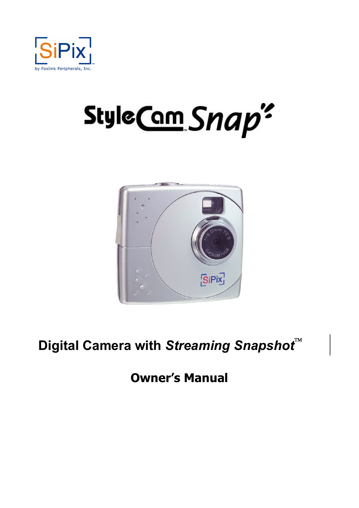 SiPix stylecam snap Owner Manual | Manualzz