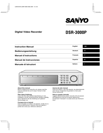 Digital Video Recorder DSR-3000 & DSR-3000P Instruction Manual | Manualzz