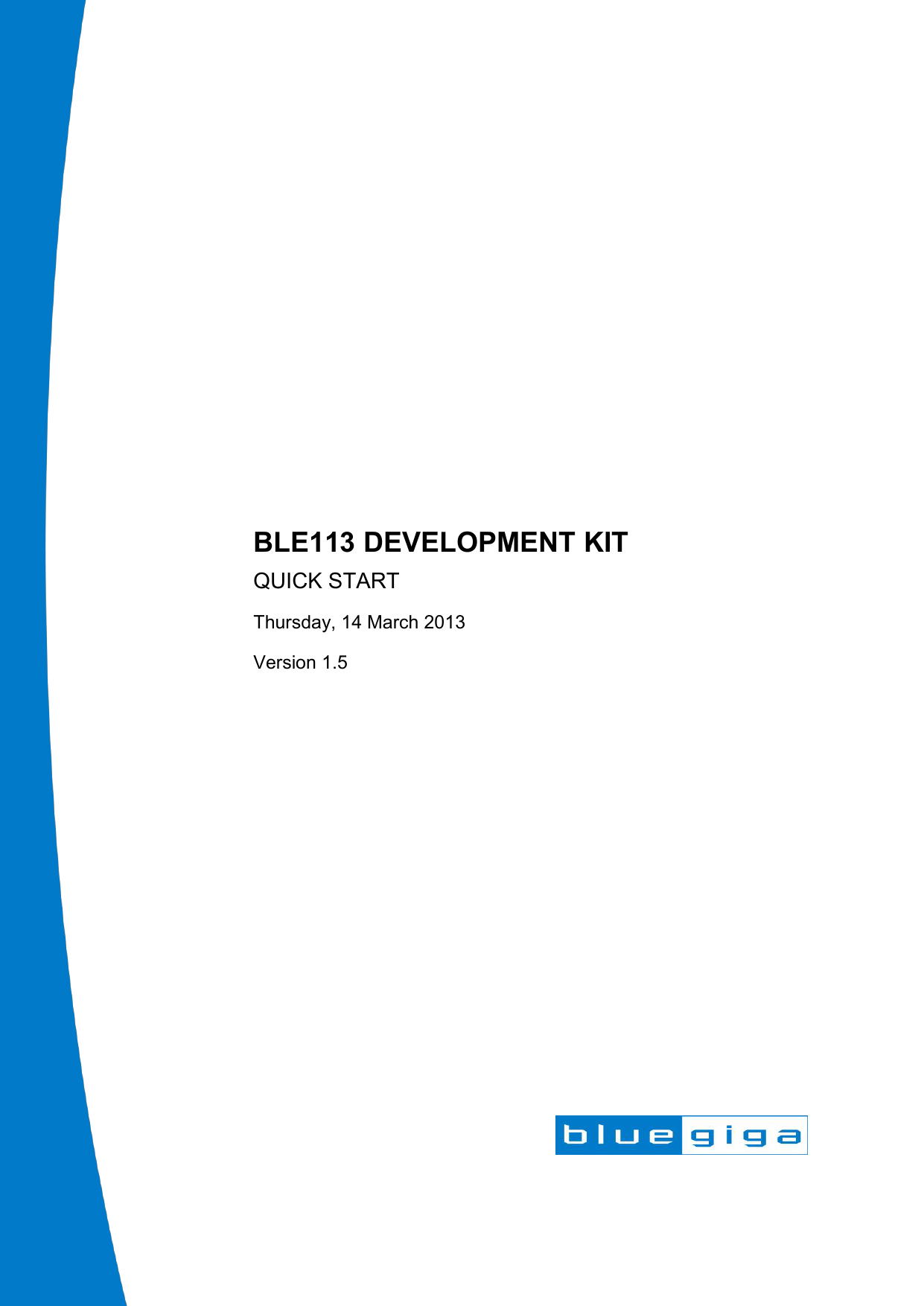 Bluegiga BLE113 Quick start manual | Manualzz