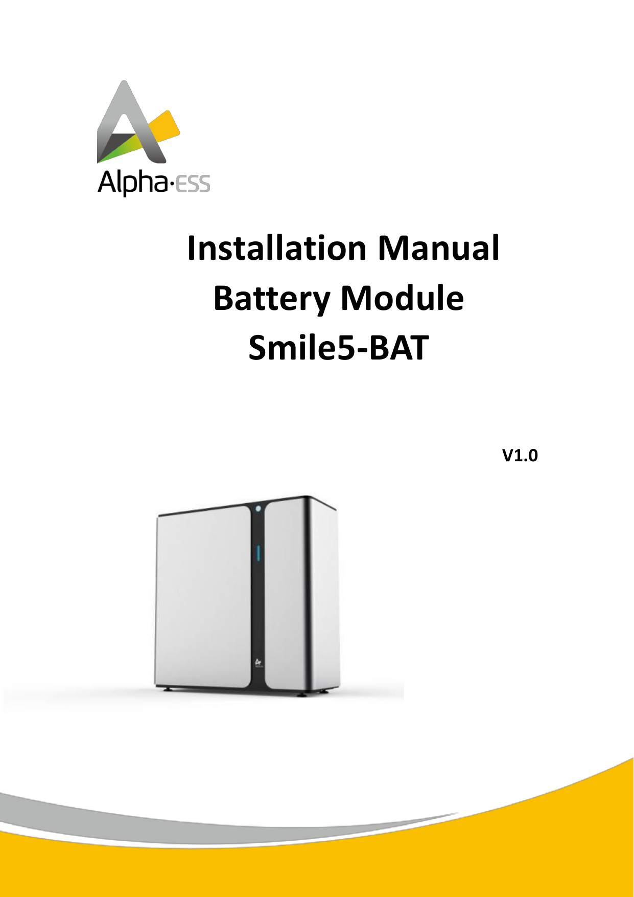 Alpha ESS SMILE5-BAT Installation manual | Manualzz