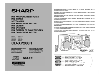SHARP CD-XP200H mini component system User Manual | Manualzz