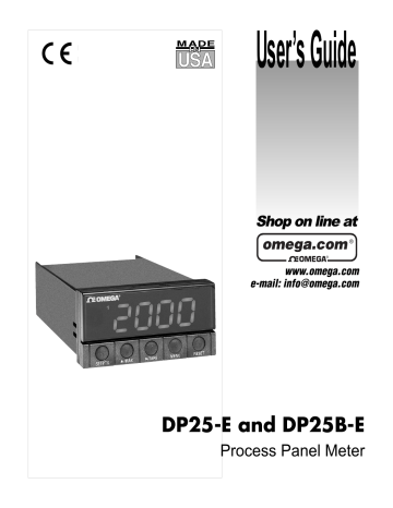 OMEGA DP25 E, DP25 B-E User's Guide | Manualzz