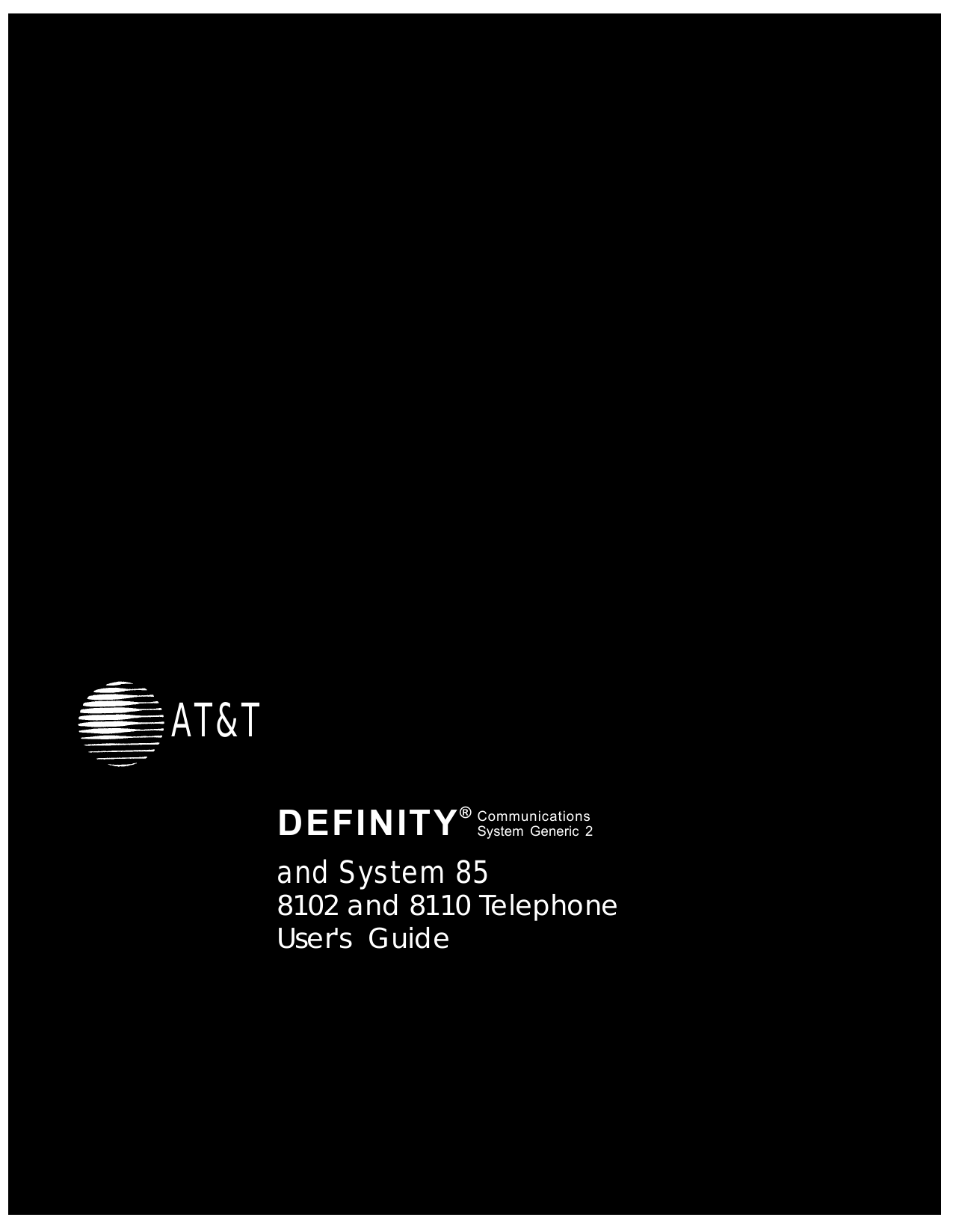 AT&T DEFINITY 8110 User manual | Manualzz