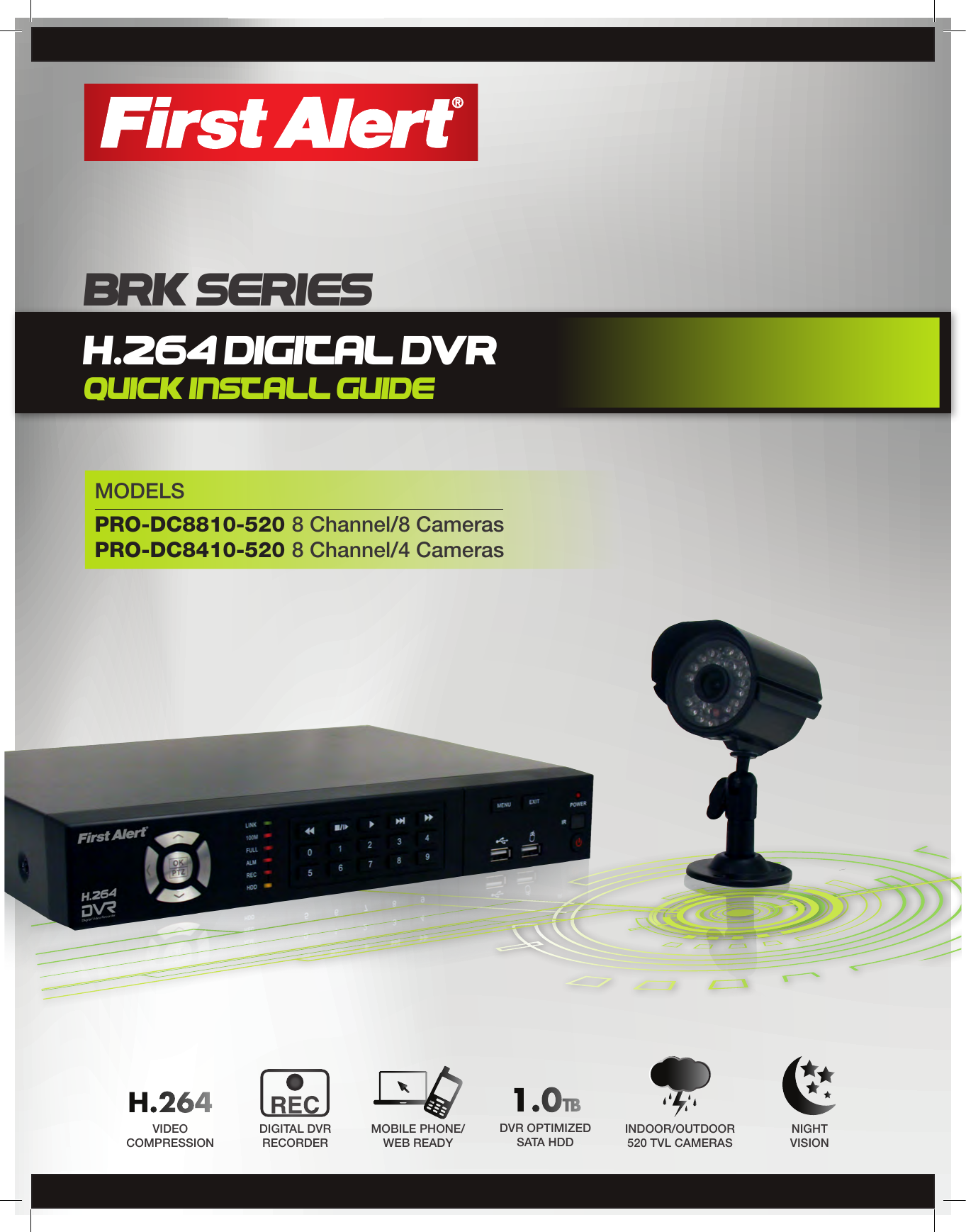 First Alert PRO-DC8810-600 Quick Install Manual | Manualzz