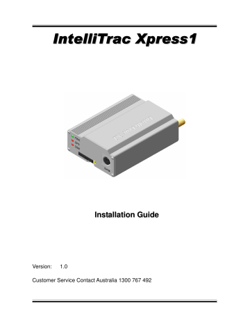 IntelliTrac Xpress 1 Installation Guide | Manualzz