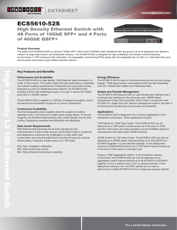 Edge-Core Networks ECS5610-52S Datasheet | Manualzz