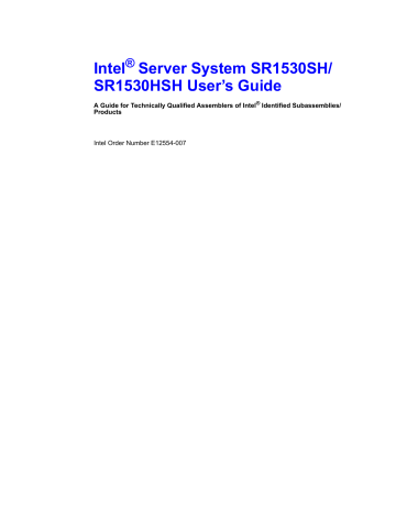 Intel® Server System SR1530SH/SR1530HSH User’s Guide | Manualzz