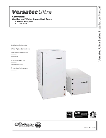 Versatec Ultra USV036TL000CANN21N00 Installation Manual | Manualzz