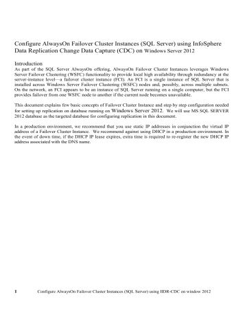 Configure AlwaysOn Failover Cluster Instances (SQL Server) using ...