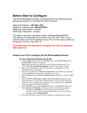 WLAN Broadband Router User Manual | Manualzz