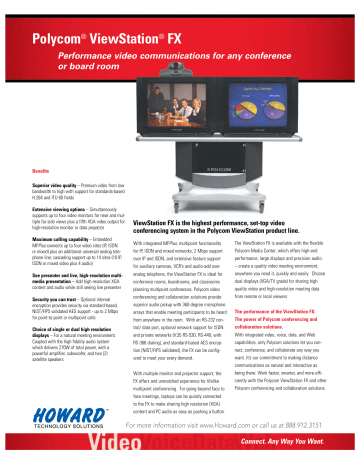 Polycom ViewStation FX Brochure | Manualzz
