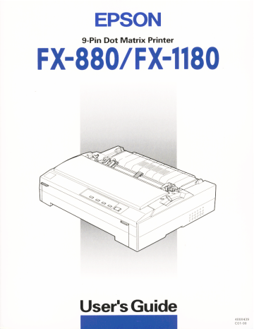 Epson FX-1180 Printer User manual | Manualzz