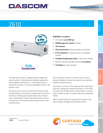DASCOM 2610 Datasheet | Manualzz