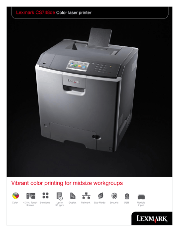 Lexmark CS748de Brochure & Specs | Manualzz