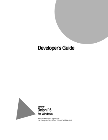 Borland Delphi 6 Developer’s Guide | Manualzz