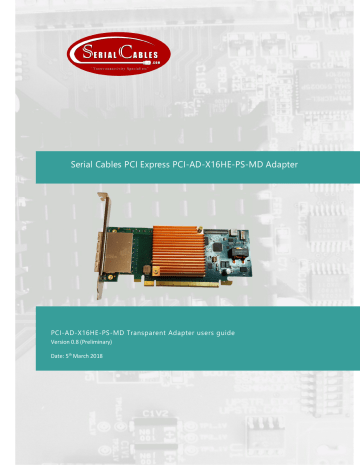 Serial Cables PCI Express Adapter PCI-AD-X16HE-PS-MD User Guide | Manualzz