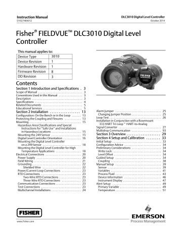 Fisher FIELDVUE DLC3010 Instruction manual | Manualzz
