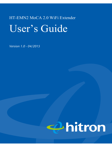 Hitron HT-EMN2 MoCA 2.0 WiFi extender User's Guide | Manualzz
