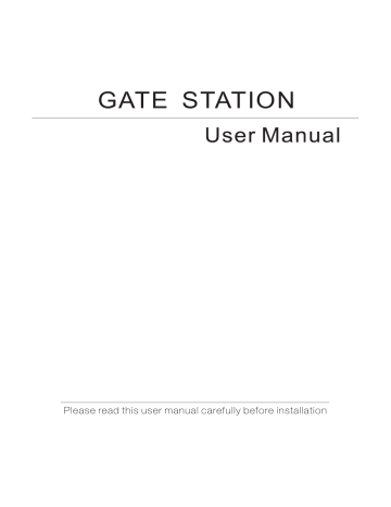Gate Station User Manual | Manualzz