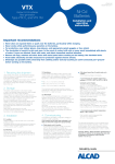 Alcad VTX 1L and VTX 1M Installation and operating instructions | Manualzz
