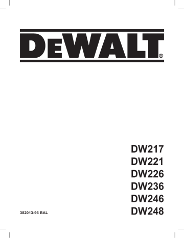 DeWalt DW246 DRILL Type 5 instruction manual | Manualzz