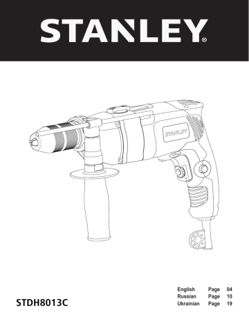 Stanley STDH8013 HAMMER DRILL instruction manual | Manualzz