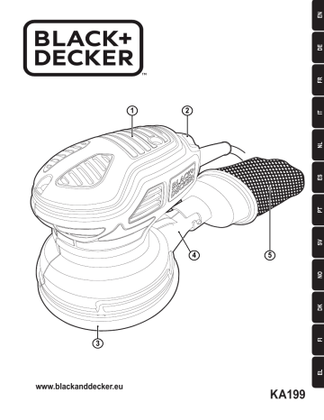 Black&Decker KA199 RANDOM ORBIT SANDER instruction manual | Manualzz