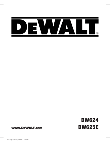 DeWalt DW624 PLUNGE ROUTER Type 2 instruction manual | Manualzz
