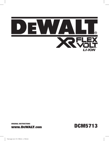 DeWALT FLEXVOLT DCM5713 Grass trimmer Instruction Manual | Manualzz
