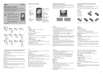 LG KP170 User guide | Manualzz