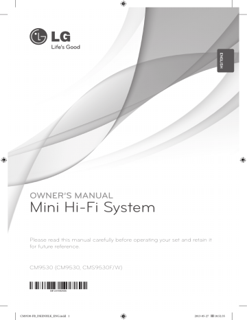 LG CM9530 Owner’s Manual | Manualzz