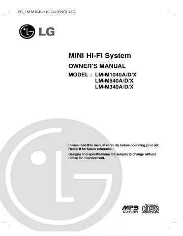 LG LM-M340D Owner’s Manual | Manualzz