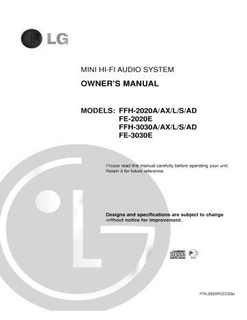 LG FFH-3030A Owner's manual | Manualzz
