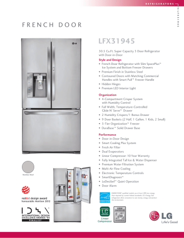 LG LFX31945ST Specification | Manualzz