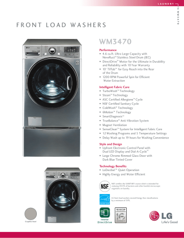 LG WM3470HVA Specification | Manualzz