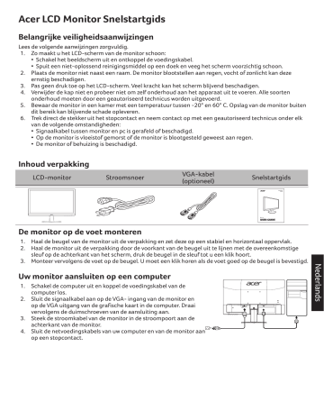 Acer EB162Q Snel-start-gids | Manualzz