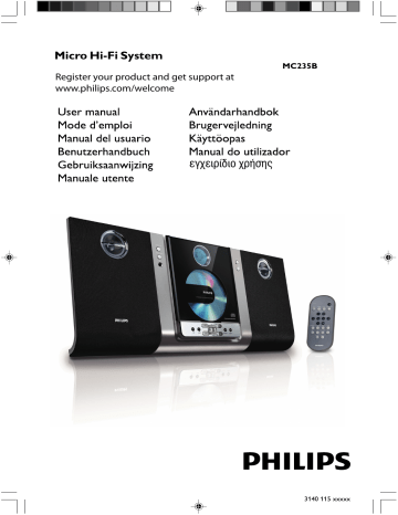 Philips Micro HiFi-systeem MC235B/12 Gebruiksaanwijzing | Manualzz