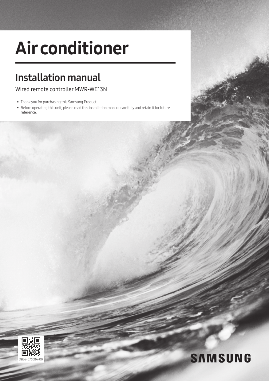 Samsung MWR-WE13N, MWR-WE13 Installation guide | Manualzz