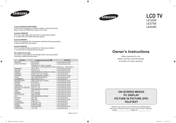 Samsung LE37S67BD Manual de Usuario | Manualzz