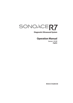 Samsung SONOACE R7 - User manual, Reference manual, Operation manual