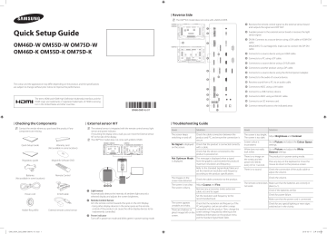 Samsung OM55D-W Quick start guide | Manualzz