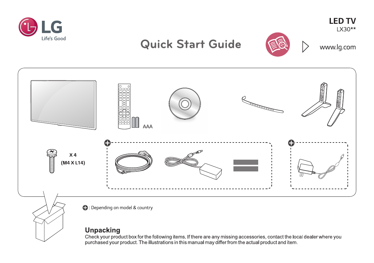 LG 32LX300C-TA, 32LX300C Quick setup guide | Manualzz