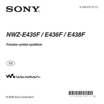 Sony NWZ-E436F Návod k obsluze | Manualzz