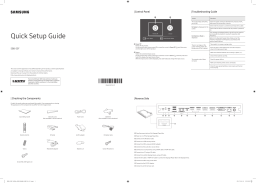 Samsung SBB-SSF - User manual, quick guide, Quick Setup guide